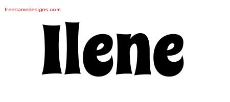 Groovy Name Tattoo Designs Ilene Free Lettering - Free Name Designs