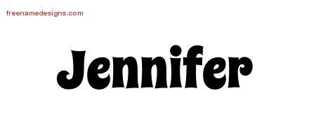 Groovy Name Tattoo Designs Jennifer Free Lettering - Free Name Designs
