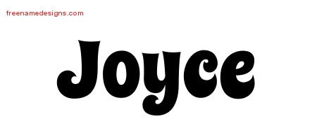 Groovy Name Tattoo Designs Joyce Free Lettering - Free Name Designs