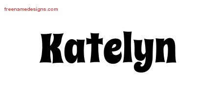 Groovy Name Tattoo Designs Katelyn Free Lettering - Free Name Designs
