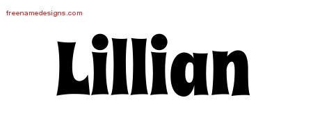 Groovy Name Tattoo Designs Lillian Free Lettering - Free Name Designs