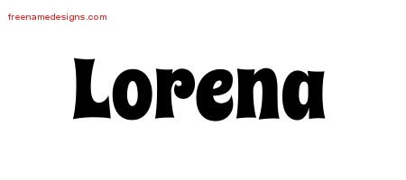 Groovy Name Tattoo Designs Lorena Free Lettering - Free Name Designs