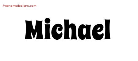 Groovy Name Tattoo Designs Michael Free Lettering - Free Name Designs