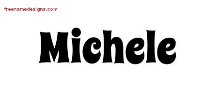 Groovy Name Tattoo Designs Michele Free Lettering - Free Name Designs