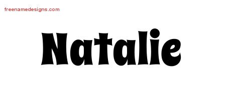 Groovy Name Tattoo Designs Natalie Free Lettering - Free Name Designs
