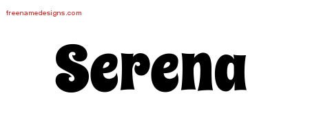 Groovy Name Tattoo Designs Serena Free Lettering - Free Name Designs