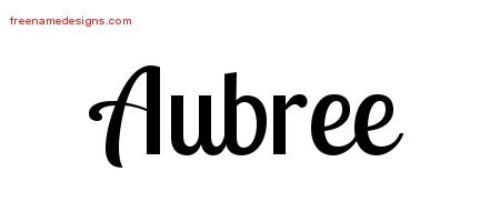Handwritten Name Tattoo Designs Aubree Free Download - Free Name Designs