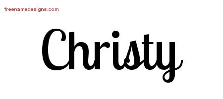 Handwritten Name Tattoo Designs Christy Free Download - Free Name Designs