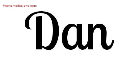 Handwritten Name Tattoo Designs Dan Free Download - Free Name Designs