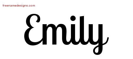 Handwritten Name Tattoo Designs Emily Free Download – Free Name Designs