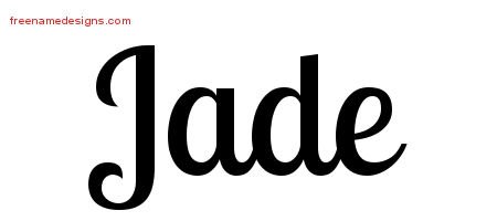 Handwritten Name Tattoo Designs Jade Free Download - Free Name Designs