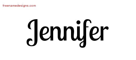 Handwritten Name Tattoo Designs Jennifer Free Download - Free Name Designs