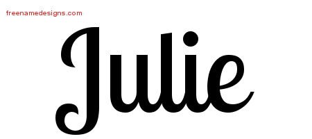 Handwritten Name Tattoo Designs Julie Free Download - Free Name Designs