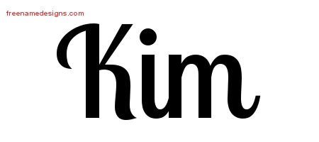 Handwritten Name Tattoo Designs Kim Free Download - Free Name Designs