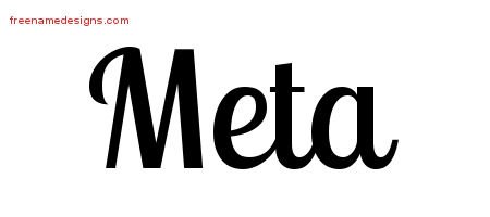 Handwritten Name Tattoo Designs Meta Free Download - Free Name Designs