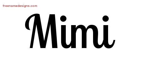 Handwritten Name Tattoo Designs Mimi Free Download - Free Name Designs