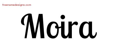 Handwritten Name Tattoo Designs Moira Free Download - Free Name Designs