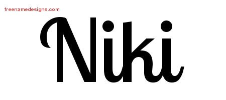 Handwritten Name Tattoo Designs Niki Free Download - Free Name Designs