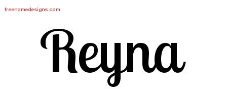 Handwritten Name Tattoo Designs Reyna Free Download - Free Name Designs