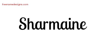 Handwritten Name Tattoo Designs Sharmaine Free Download - Free Name Designs