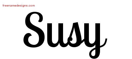 Handwritten Name Tattoo Designs Susy Free Download - Free Name Designs