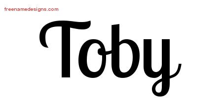 Handwritten Name Tattoo Designs Toby Free Download - Free Name Designs