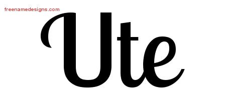 Handwritten Name Tattoo Designs Ute Free Download - Free Name Designs
