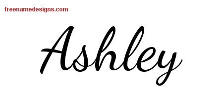 Lively Script Name Tattoo Designs Ashley Free Printout - Free Name Designs