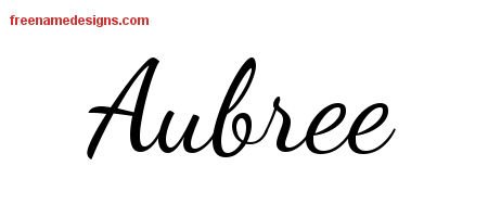 Aubree Letters Cursive Sketch Coloring Page