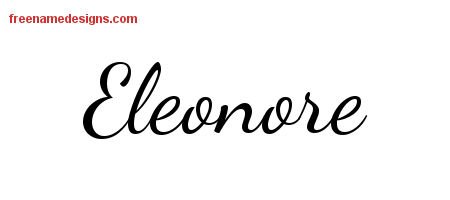 Lively Script Name Tattoo Designs Eleonore Free Printout - Free Name ...