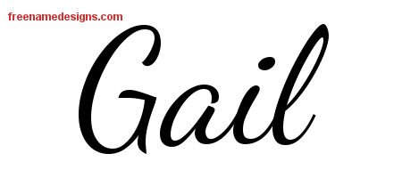 Lively Script Name Tattoo Designs Gail Free Printout - Free Name Designs