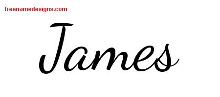Lively Script Name Tattoo Designs James Free Printout - Free Name Designs