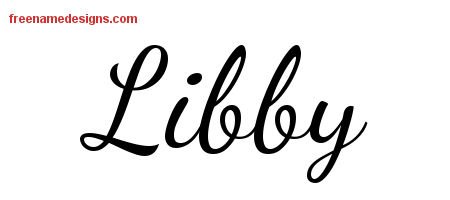 Lively Script Name Tattoo Designs Libby Free Printout - Free Name Designs