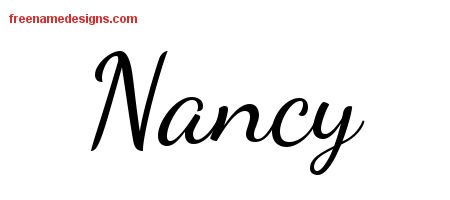 Lively Script Name Tattoo Designs Nancy Free Printout - Free Name Designs