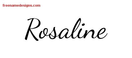 Lively Script Name Tattoo Designs Rosaline Free Printout - Free Name ...
