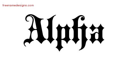 Old English Name Tattoo Designs Alpha Free - Free Name Designs
