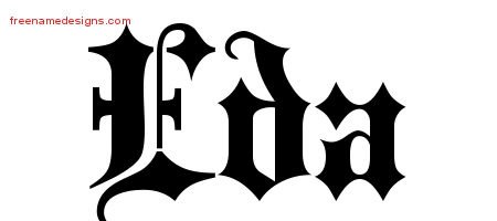 Old English Name Tattoo Designs Eda Free - Free Name Designs