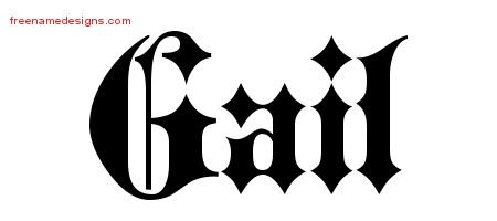 Old English Name Tattoo Designs Gail Free - Free Name Designs
