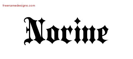 Old English Name Tattoo Designs Norine Free - Free Name Designs