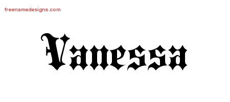 Vanessa Schriftzug Tattoos