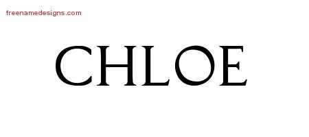 Regal Victorian Name Tattoo Designs Chloe Graphic Download - Free Name ...