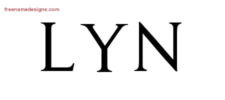 Regal Victorian Name Tattoo Designs Lyn Graphic Download - Free Name ...