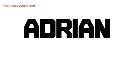 Titling Name Tattoo Designs Adrian Free Printout - Free Name Designs