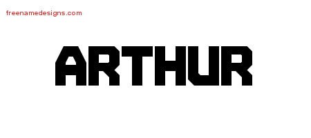 Titling Name Tattoo Designs Arthur Free Printout - Free Name Designs