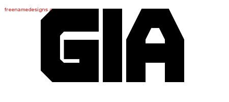 Titling Name Tattoo Designs Gia Free Printout - Free Name Designs