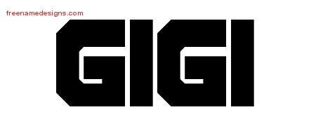 Titling Name Tattoo Designs Gigi Free Printout - Free Name Designs