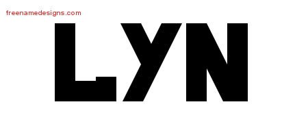 Titling Name Tattoo Designs Lyn Free Printout - Free Name Designs