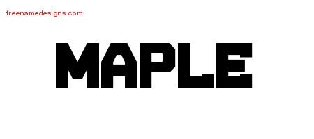 Titling Name Tattoo Designs Maple Free Printout - Free Name Designs