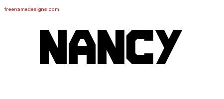 Titling Name Tattoo Designs Nancy Free Printout - Free Name Designs