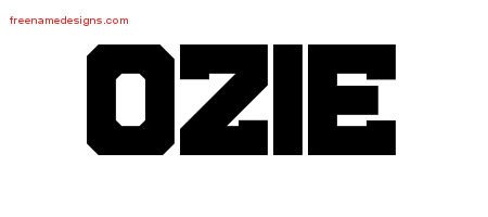 Titling Name Tattoo Designs Ozie Free Printout - Free Name Designs